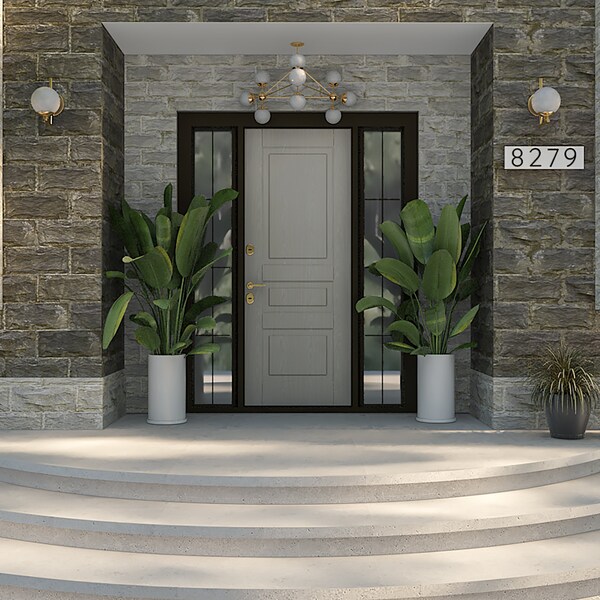 House Number Sign Address Plaque House Number Sign Vertical Number Sign ...