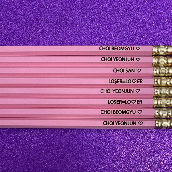 Pastel Pink Custom Pencils, Personalized Pencils, Engraved Pencils ...