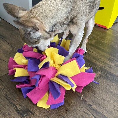 SNUFFLE MAT Small 10 X 10 X 3.5 6 Sq Rubber Interactive Dog Puzzledog ...