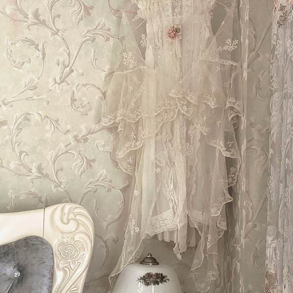 A Long Antique Black Lace Stole/shawl. Damaged. - Etsy