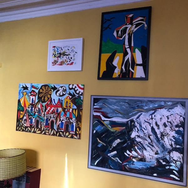 Modern Art Cubist Painting Picasso Inspired Picasso Style Art Brut ...