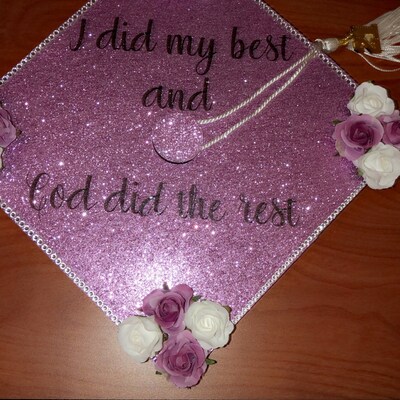 Glitter Cardstock Graduation Cap Topper Base - Etsy