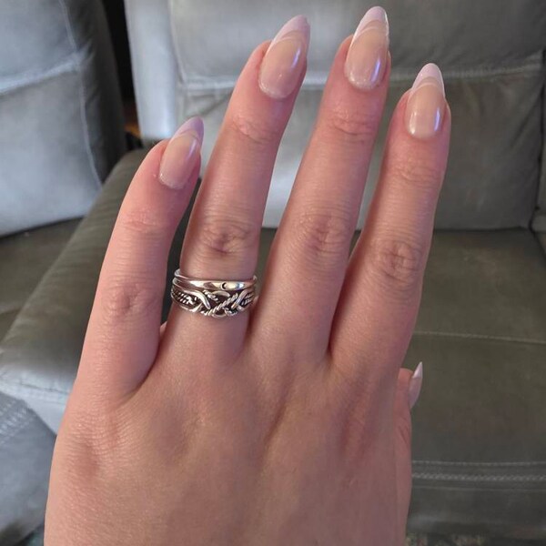 Thin Minimalist High Polished Simple Plain Silver Ring Band / Stackable Engagement Promise ...