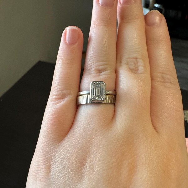 Band Tree Ring Nature Inspired Band Oak Leaf Ring Acorns Band Embossed ...