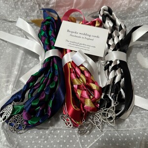 CUSTOM Set of 3 Wedding Cords Choose Your Colours and Charms ...