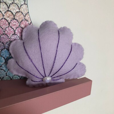 Hanging Shell, Mermaid Shell, Under the Sea, Nursery Decor, Mermaid ...