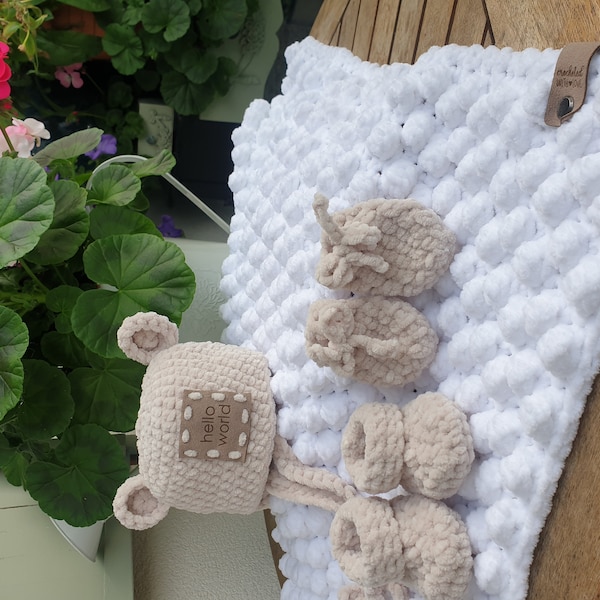 10 Crocheted With Love Ultrasuede Labels // Tags for Knitting and ...