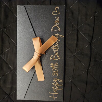 Luxury Personalised Gift Envelope With Gemstone Name, Voucher 17.5 X 12 ...