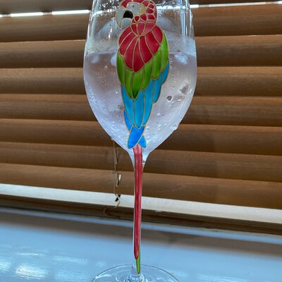 Parrot Wine Glasses - Etsy