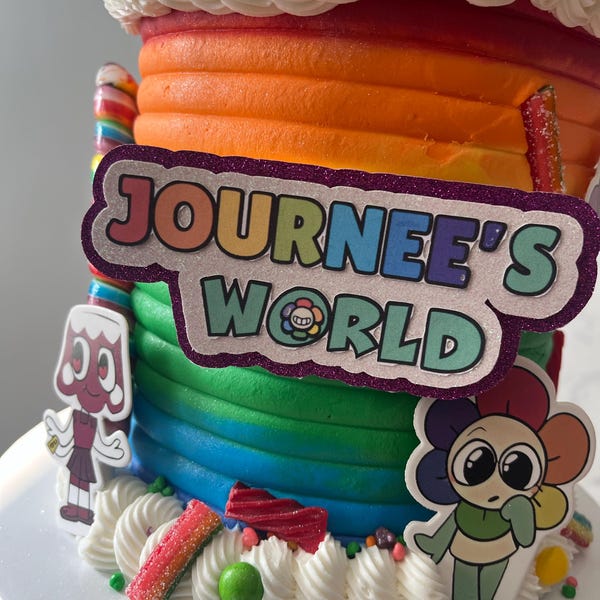 Editable Dandys World Birthday Cake Topper, Printable Dandys World ...