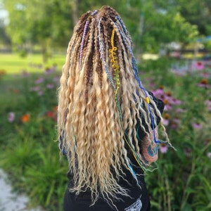 Set Candy Crochet Curly Dreads, Boho Hair, Blonde Pink Purple Barbie ...