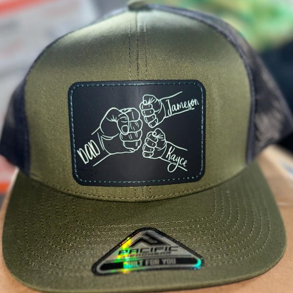 Dad Fist Bump Hat, Personalized Dad Hat, Dad Snapback Hat, Father’s Day ...