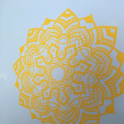 Mandala Wall Decal Mandala Wall Sticker Round Ornament Indian Decal ...