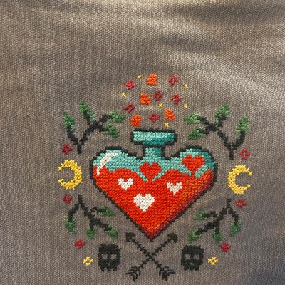 Kerplunk Flower Green Day Cross Stitch Pattern Digital Download - Etsy