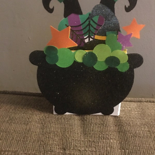 Witches Calderon Box Card SVG for Cricut and Silhouette, DXF, GSD ...