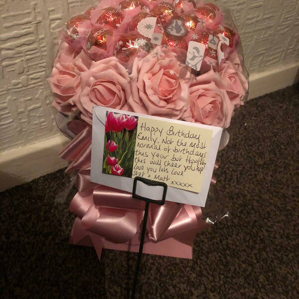 Luxury Pink Lindt Lindor Chocolates Bouquet - Sweet Gift Hamper - Etsy