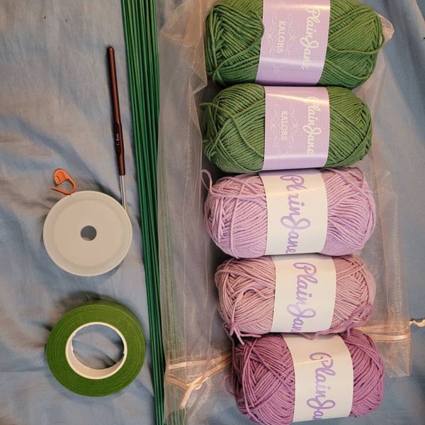 Hyacinth DIY Kit 52weeks of Flower DIY Yarn Crochet Kit - Etsy