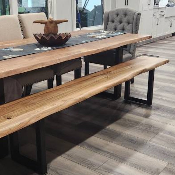 2x U Shaped Legs of Square Tubed Metal Table Legs 10 35 Matte Black ...