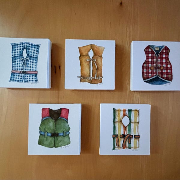 Watercolor Life Jacket Prints - Etsy
