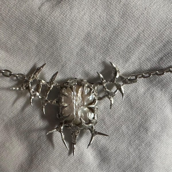 Spiky Choker With Star Stone Pendant, Cyber Y2k, Goth Jewelry ...