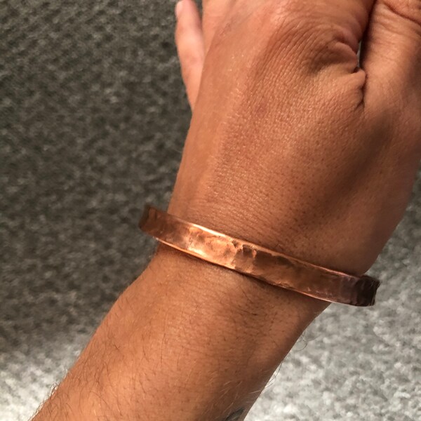 Simple Hammered Copper Bangle - Etsy