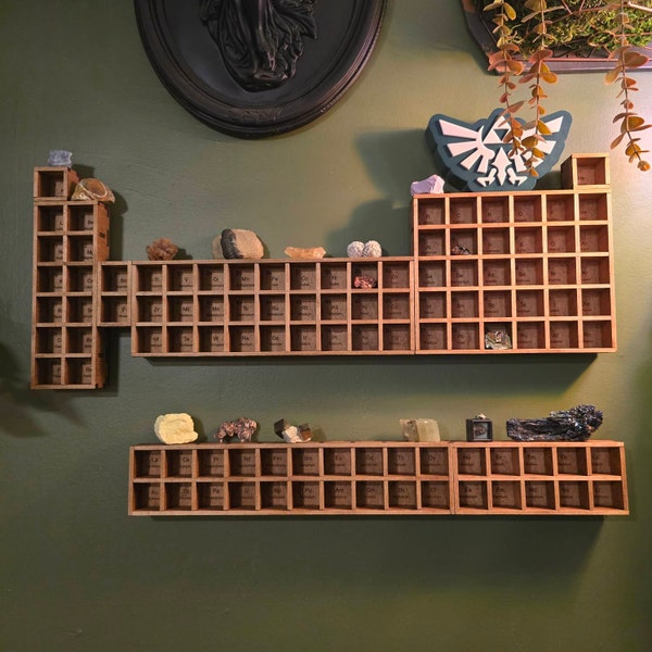 Multi Compartment Wooden Display Shelf-crystal Display Shelf- Curio ...