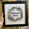 Welcome Home Cross Stitch Pattern, Modern Cross Stitch, Floral Flower ...