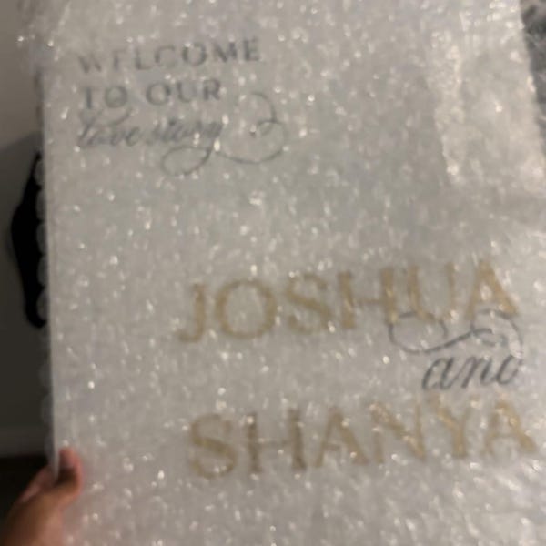 Personalised Acrylic Wedding Welcome Sign, With 3D Mirror Names, A3, A2 ...