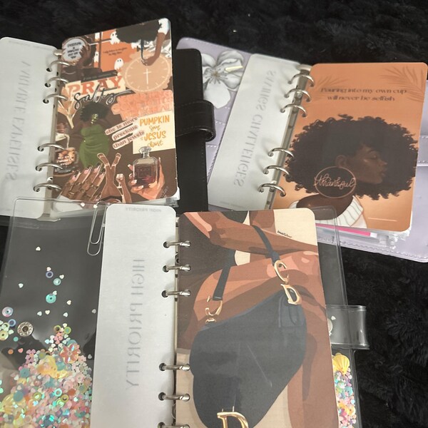 A6 Binder Bookmarks| Binder Bookmark Dashboards| Girly Pink Bow ...