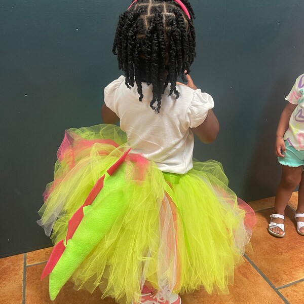 Dinosaur Tutu Skirt With Headband and Tail Dinosaur Costume Dinosaur ...