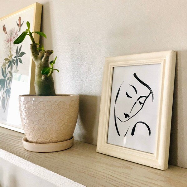 Abstract Fan Collage Art, Minimalist Art Print, Textured Art, Neutral ...