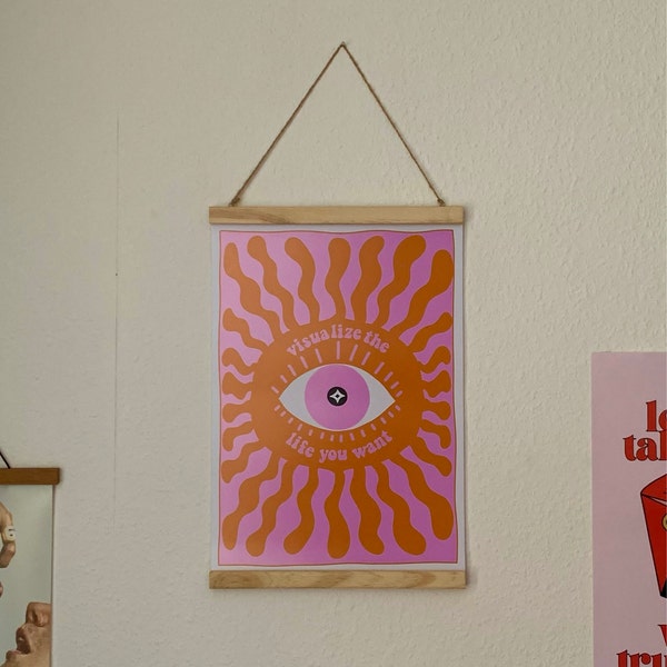 Retro Wall Art | Eye | Wall Decor | Digital Download Print ...