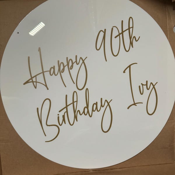 Personalised Circular Perspex Paint Splash Place Names Clear Acrylic ...