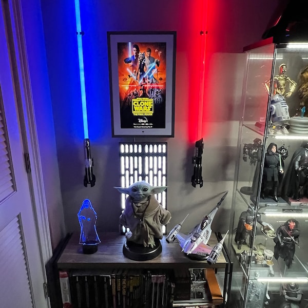 Star Wars Galaxy Panel LED Bluetooth Wall Panel Death Star Starfighter ...