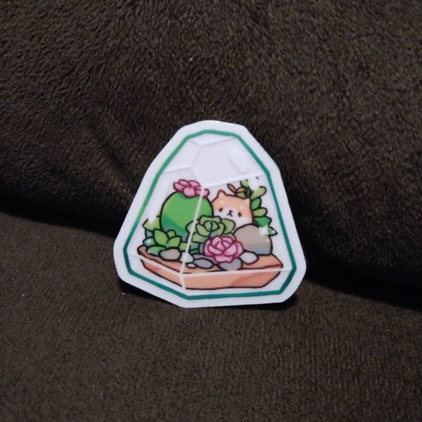 Terrarium Transparent Stickers 2" | Animal Cute Magical Plants Dog Cat ...