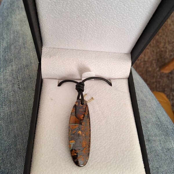 Boulder Opal 28mm X 21mm. 31.20cts Australian Boulder Opal Pendant ...
