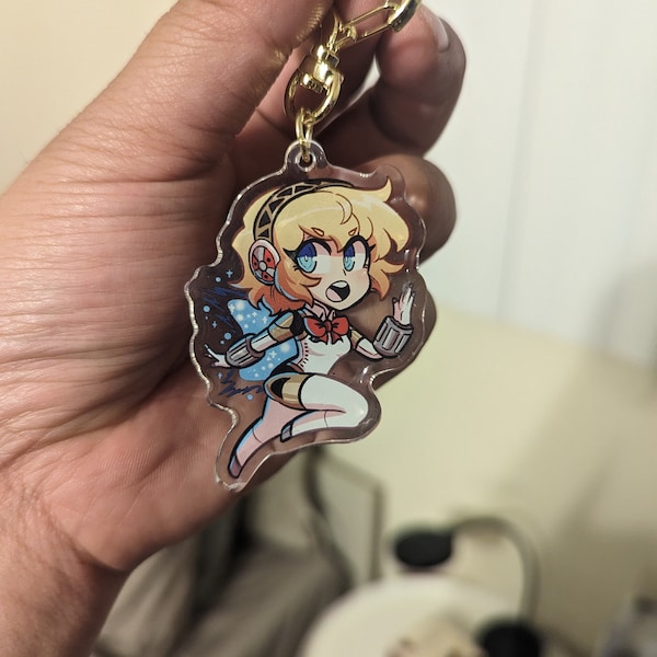 Persona 3 Aigis Acrylic Charm Keychain 2.5'' - Etsy