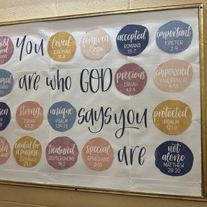 50 Printable Christian Affirmation / Scripture Cards Identity in Christ ...