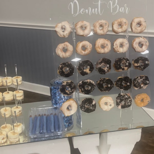 Donut Wall Display Stand - Acrylic Donut Stand Holds 50 Donuts | XL ...