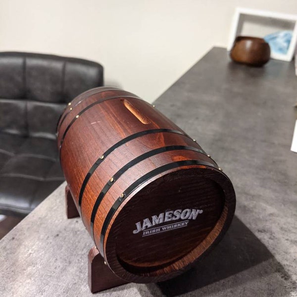 Irish Whiskey Oak Barrel Desk Clock - Etsy