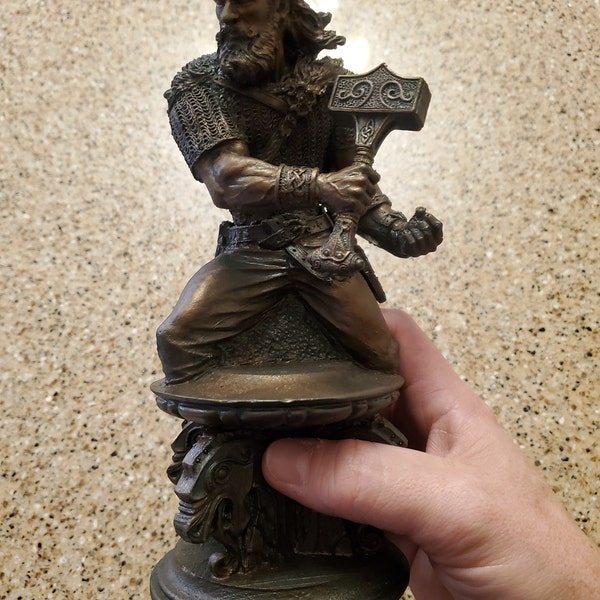 Thor Bust, Hand Painted Resin Sculpture | Norse Mythology Figurine ...