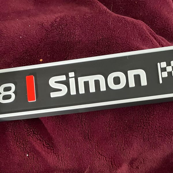 Custom 3D Sign. Formula One Racing Styled Sign. Personalize With Your ...