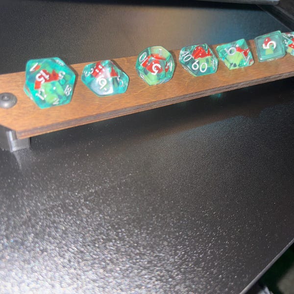 Handcrafted Wooden Dice Display Stand | Minimalist Tabletop Holder for ...