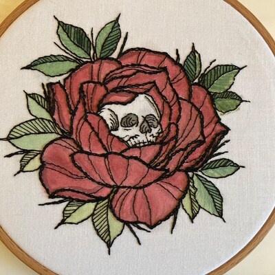 Boho Modern Floral Embroidery Pattern PDF Flower Embroidery Hand ...