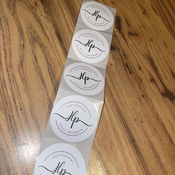 Custom Business Logo Stickers | Circle | Holographic | Personalised ...