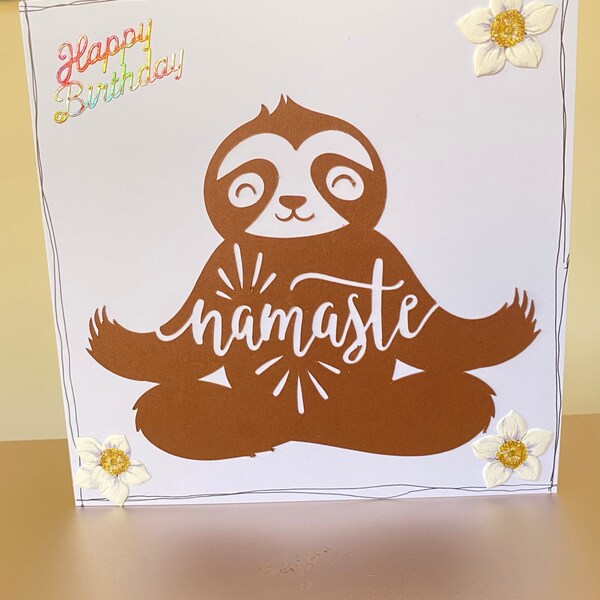 Namaste Svg File, Yoga Svg, Sloth Svg, Yoga Pose Svg, Meditation Svg ...