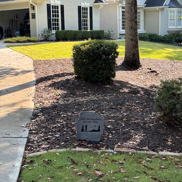 House Entry Address Stone Engraved Rock Custom Stone Personalized ...