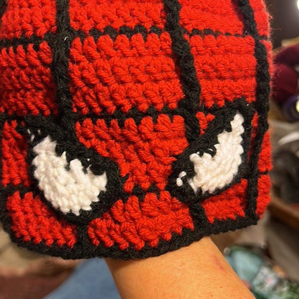 Crochet PATTERN - Spider Web Superhero Hat; Baby to Adult Size ...
