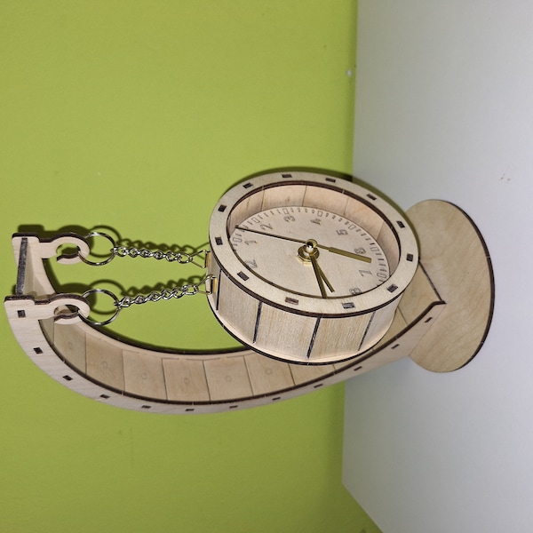 Laser Cut Tabletop Clock, Pendulum Clock, Desk Clock, Svg, Dxf, Pdf, Ai, Laser Cut File, Cnc Cut ...