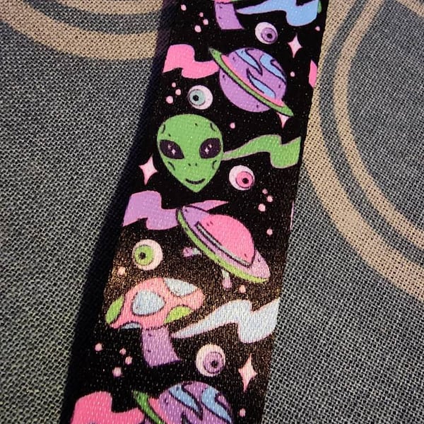 Funky Psychedelic Alien Rave Space Lanyard W/ Lobster Clasp, Breakaway ...